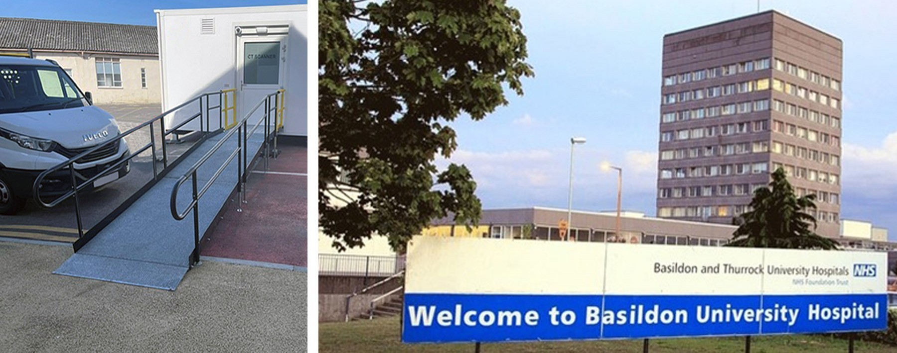 Straight ramp configuration for Basildon University Hospital