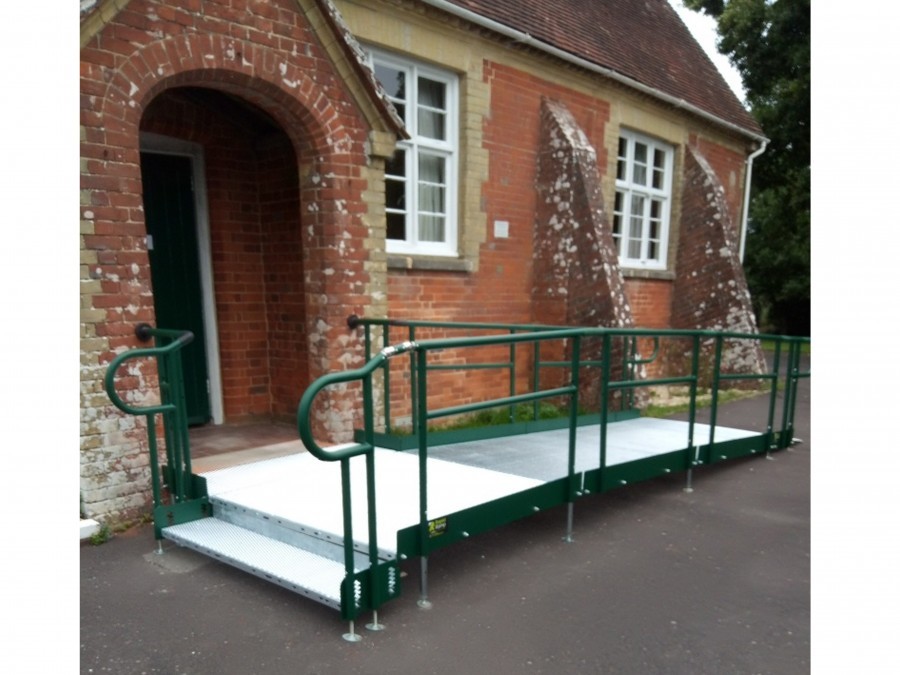 Concrete Disabled Ramp, Mottisfont Village Hall