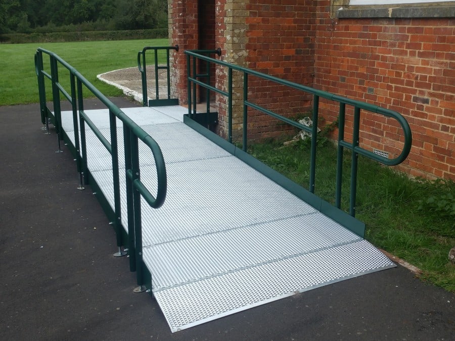 Concrete Disabled Ramp, Mottisfont Village Hall