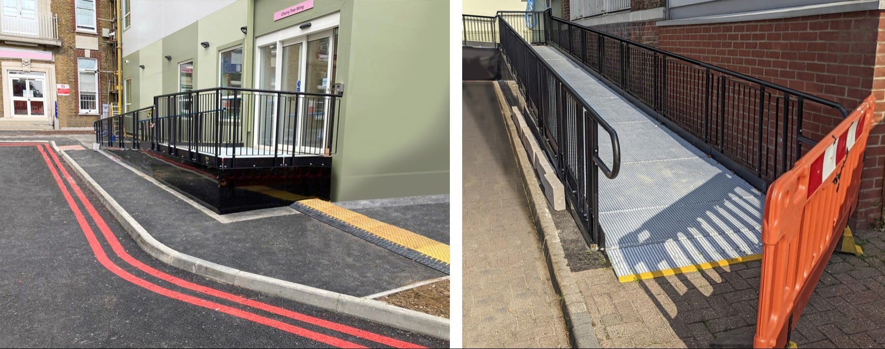 external ramps, Southend University Hospital