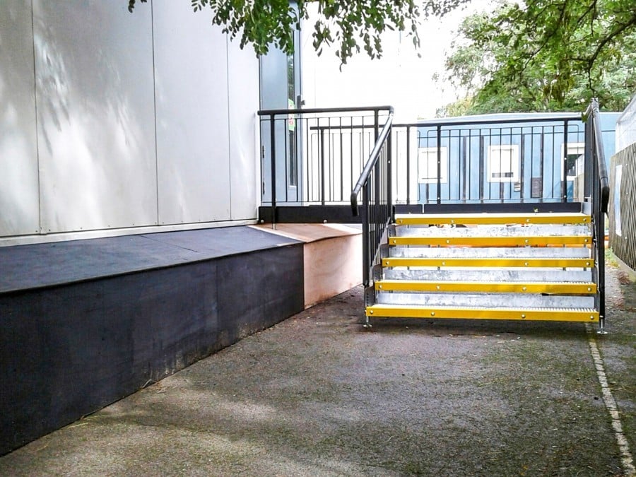 Steel Wheelchair ramp, Harrington Junior School