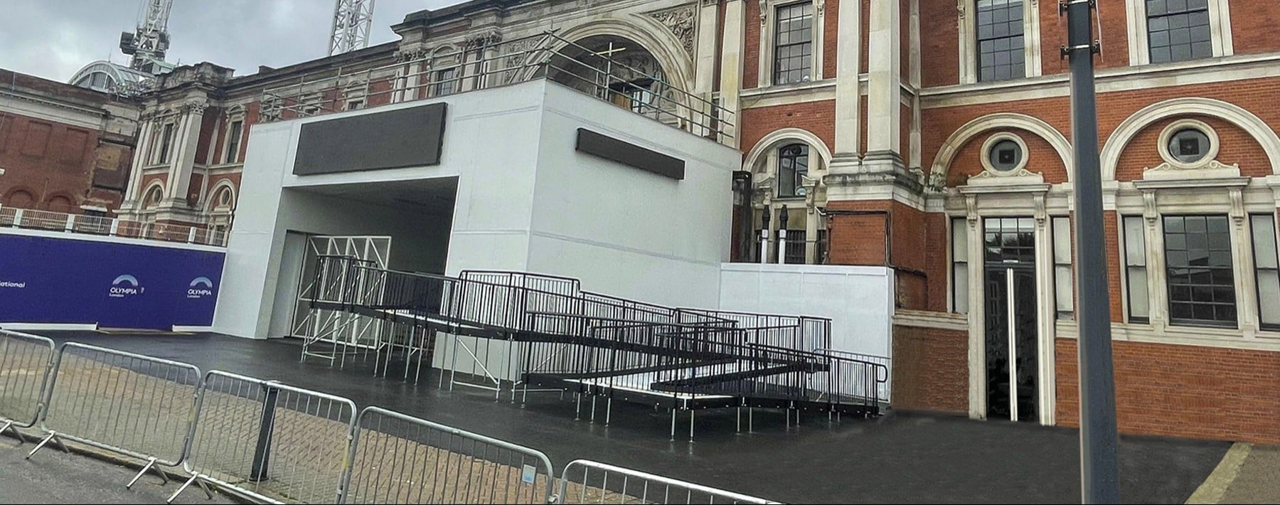 ramp installation, Olympia Grand, London