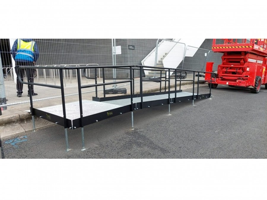 Temporary ramps for London E-Prix, ExCeL London