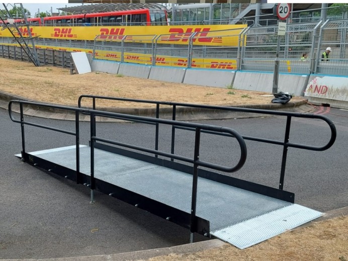 Temporary ramps for London E-Prix, ExCeL London