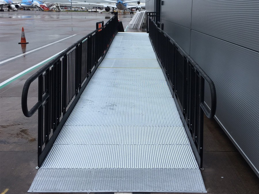 semi permanent wheelchair ramps,Manchester Airport