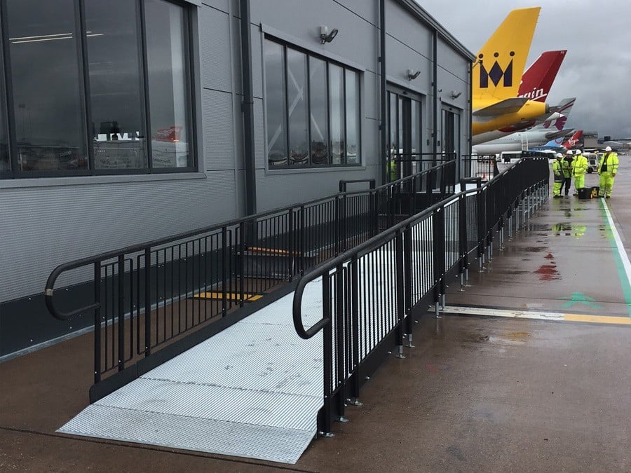 semi permanent wheelchair ramps,Manchester Airport