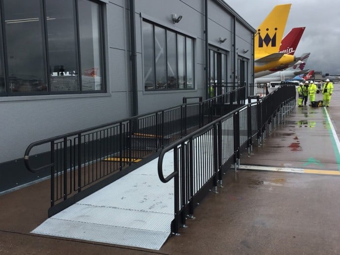 semi permanent wheelchair ramps,Manchester Airport
