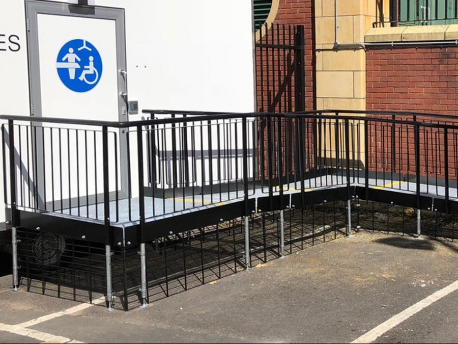 Mobile Changing Unit ramps and steps, Preston