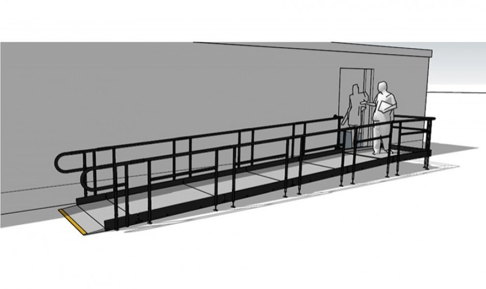 ramp to a Medical Imaging Unit, Birmingham University