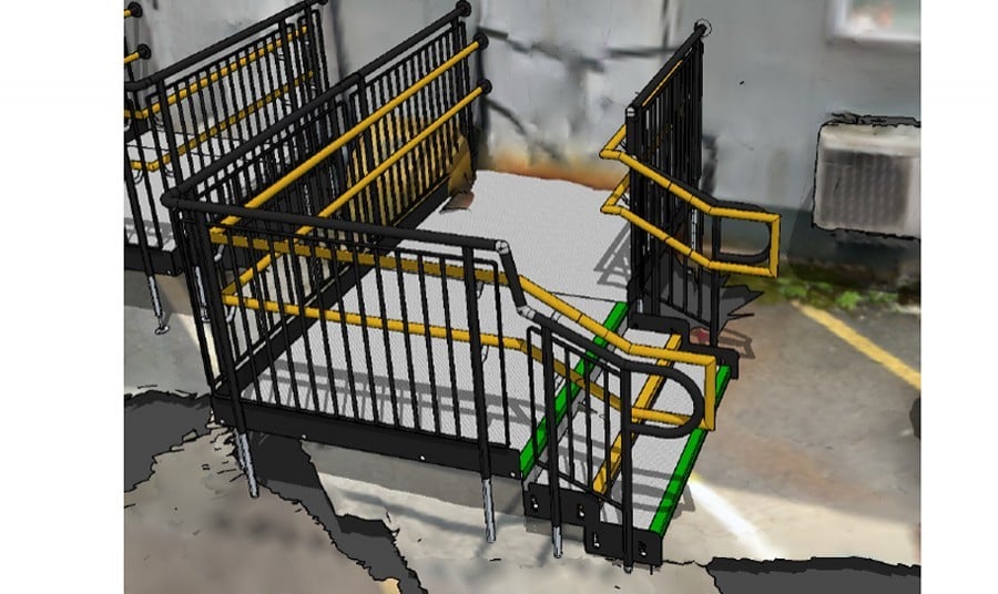 Rust-proof steel ramps & steps for Network Rail, Bolton