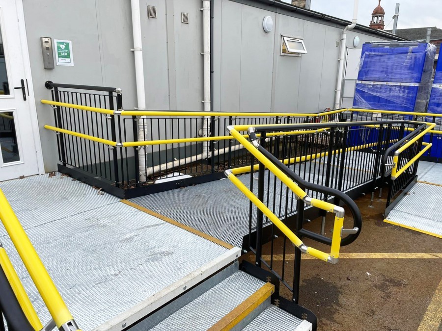 Rust-proof steel ramps & steps for Network Rail, Bolton