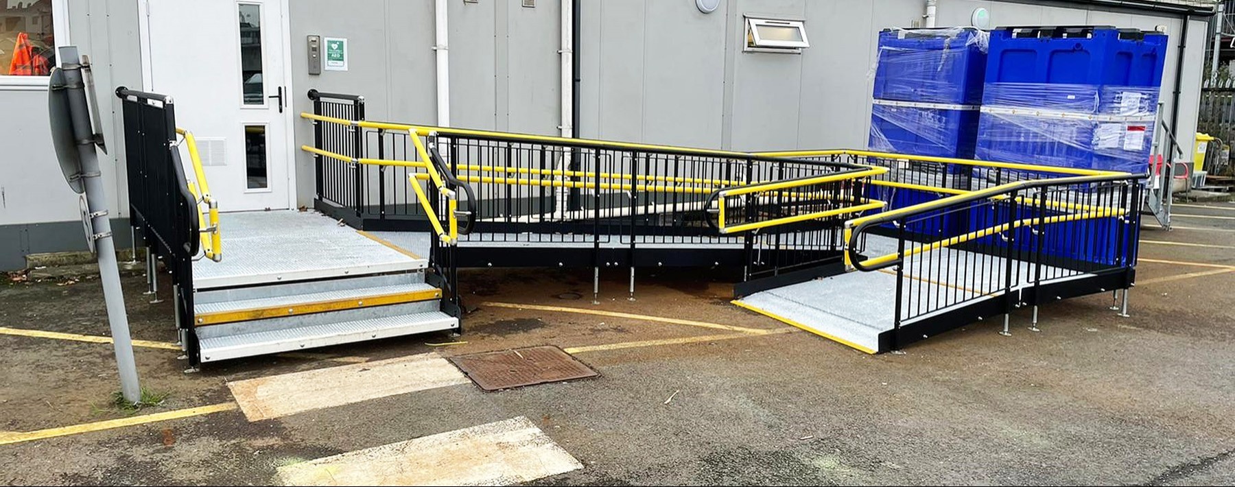 Rust-proof steel ramps & steps for Network Rail, Bolton