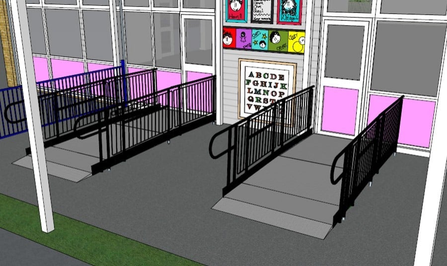 non slip ramp covering, Palmarsh Primary School