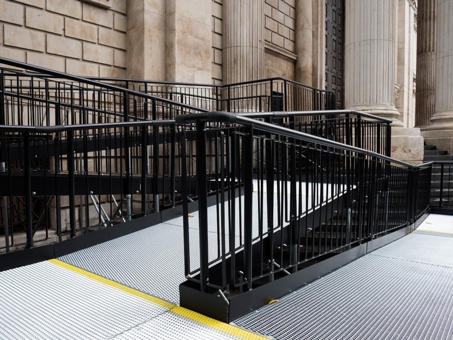 accessibility ramps for historic buildings - St Paul’s Cathedral, London