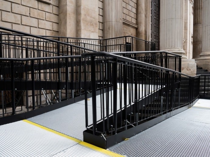 accessibility ramps for historic buildings - St Paul’s Cathedral, London