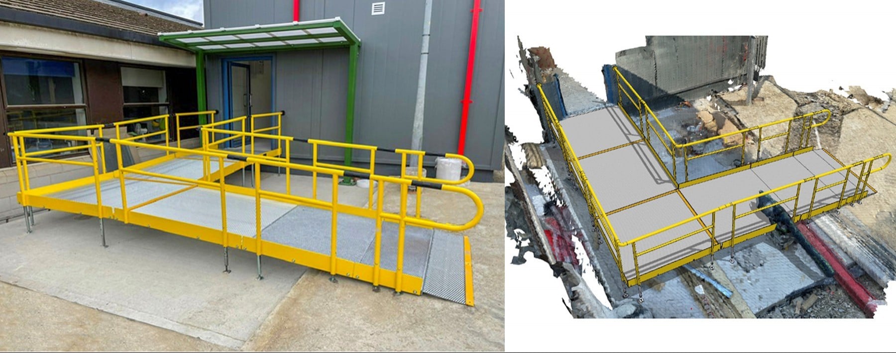 an L shape ramp configuration, Conquest Hospital | Rapid Ramp Case Study
