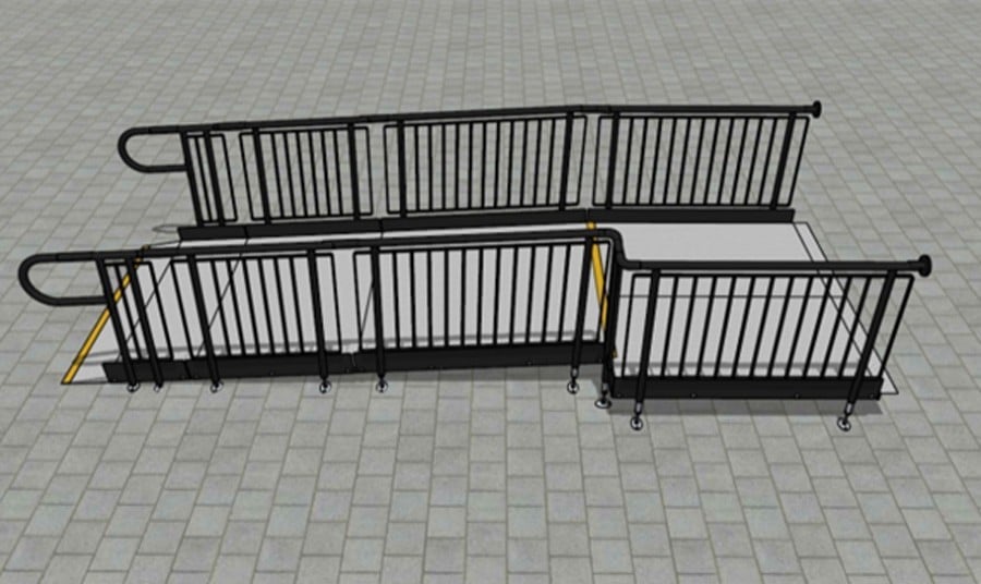 ramp to a portable cabin, University of Sussex | Rapid Ramp Case Study