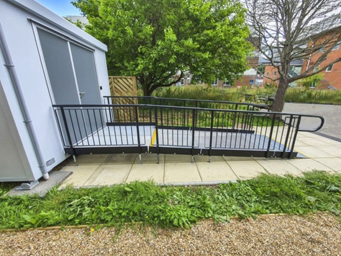 ramp to a portable cabin, University of Sussex | Rapid Ramp Case Study