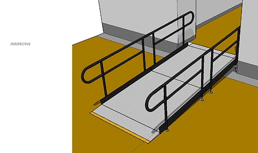 accessible escape route, University of Liverpool | Rapid Ramp