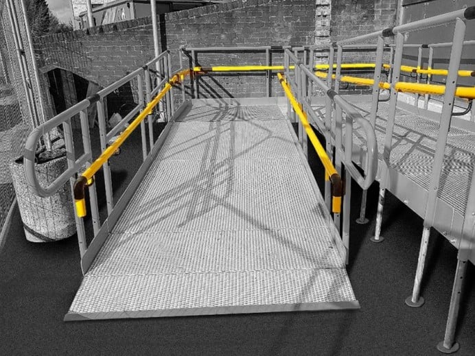 ramp with mid rail, Wokingham Station | Rapid Ramp