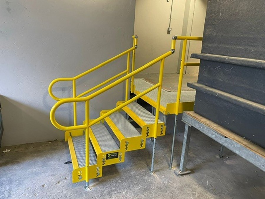 internal yellow steps, Waverley House