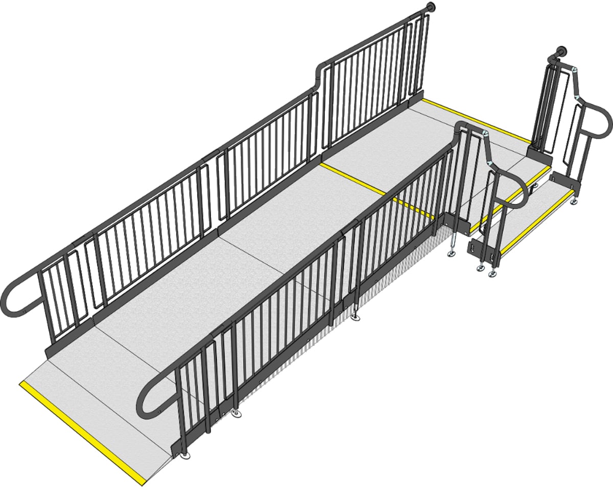 wheelchair ramps for steps | modular metal ramp systems